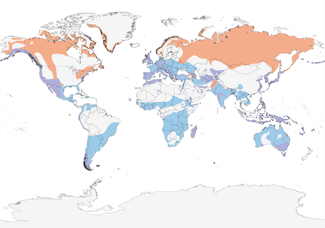Peregrine Falcon Habitat Map