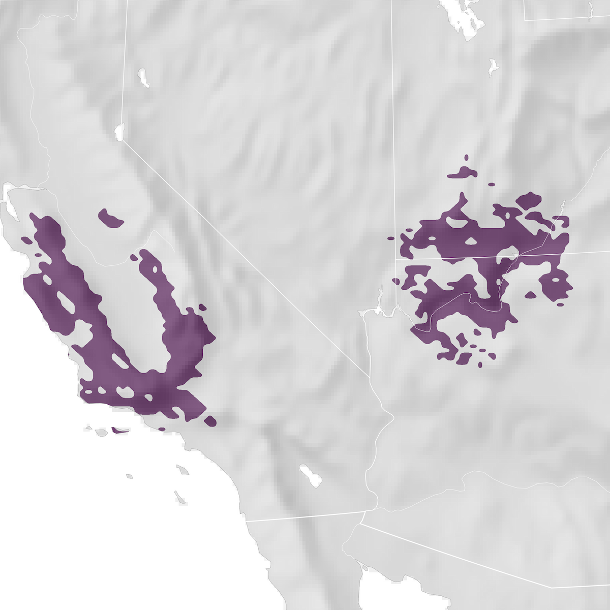 California Condor - Range map - eBird Status and Trends