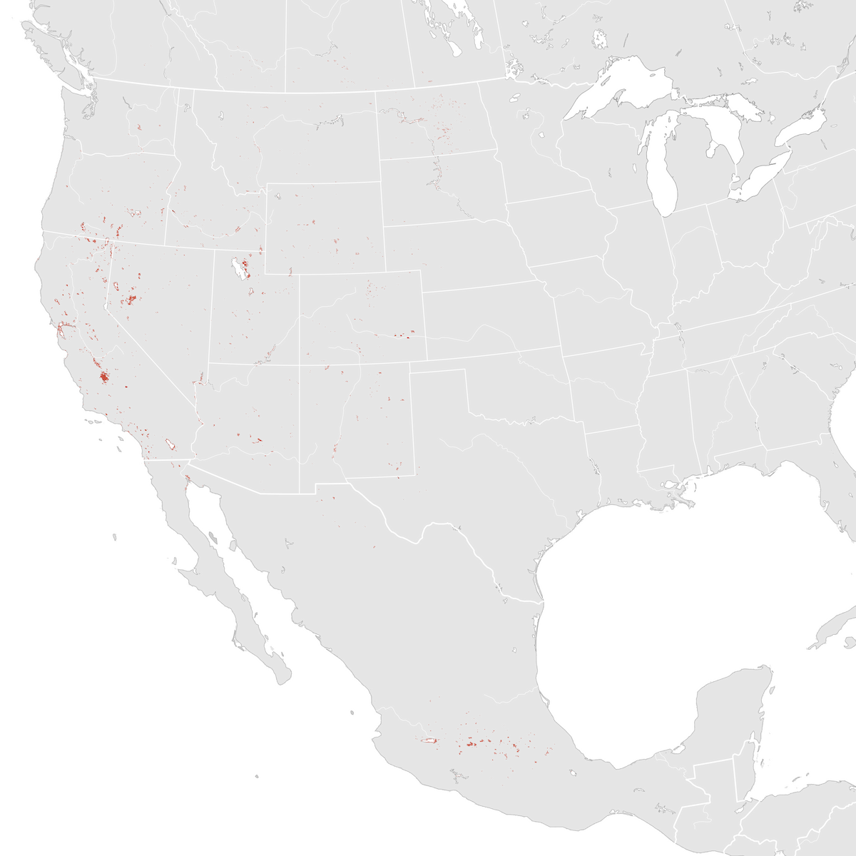Clark's Grebe - Abundance map: Breeding - eBird Status and Trends