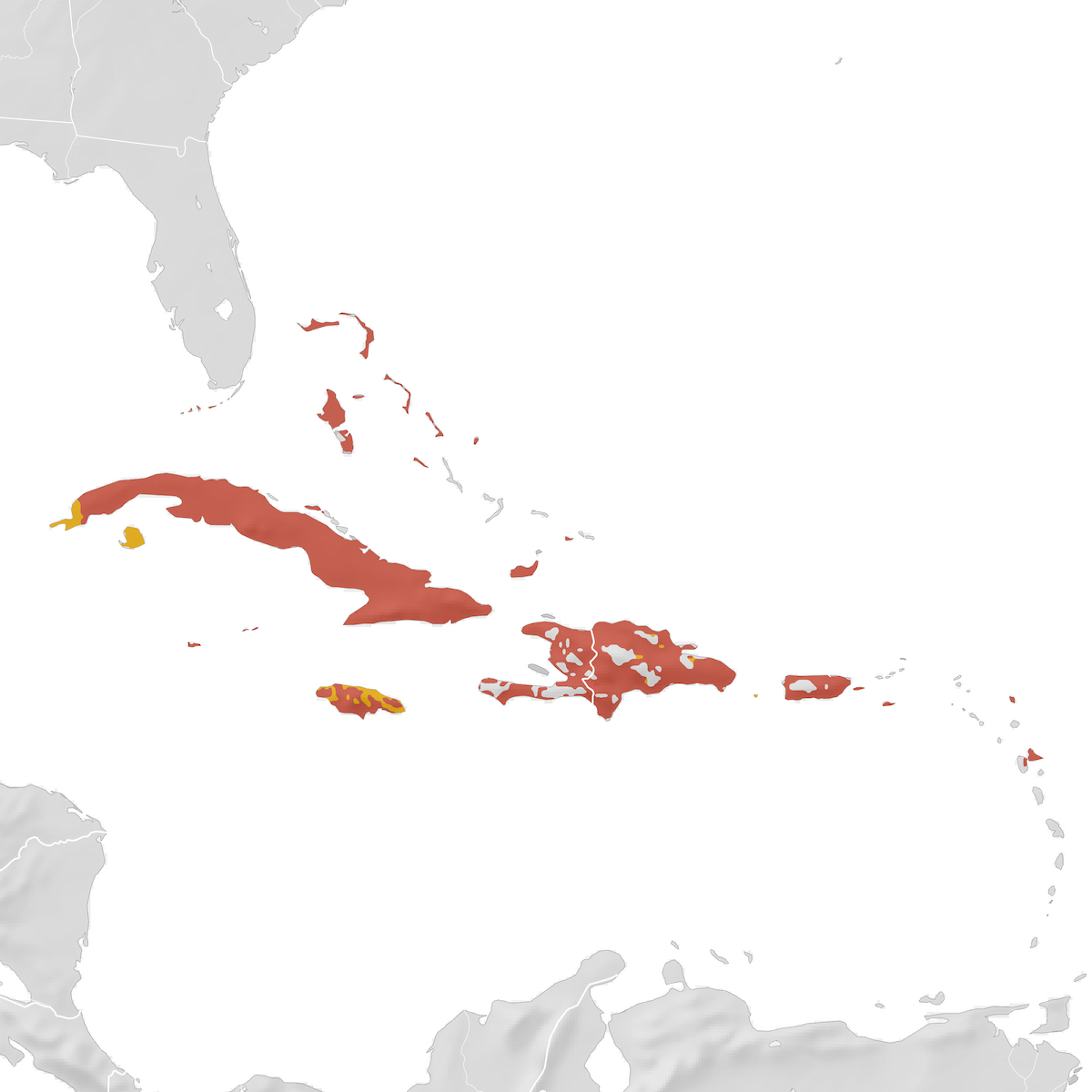 Antillean Nighthawk - Range map - eBird Status and Trends