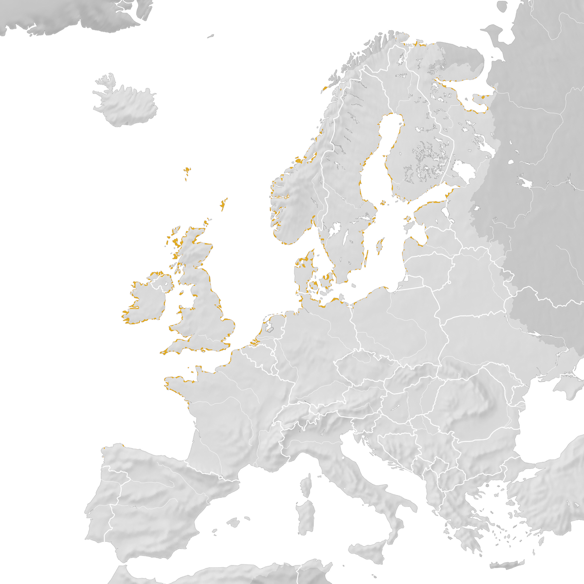 Rock Pipit - Range map: Pre-breeding migration - eBird Status and Trends