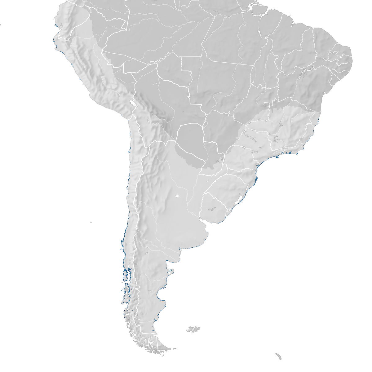South American Tern - Range map: Non-breeding - eBird Status and Trends