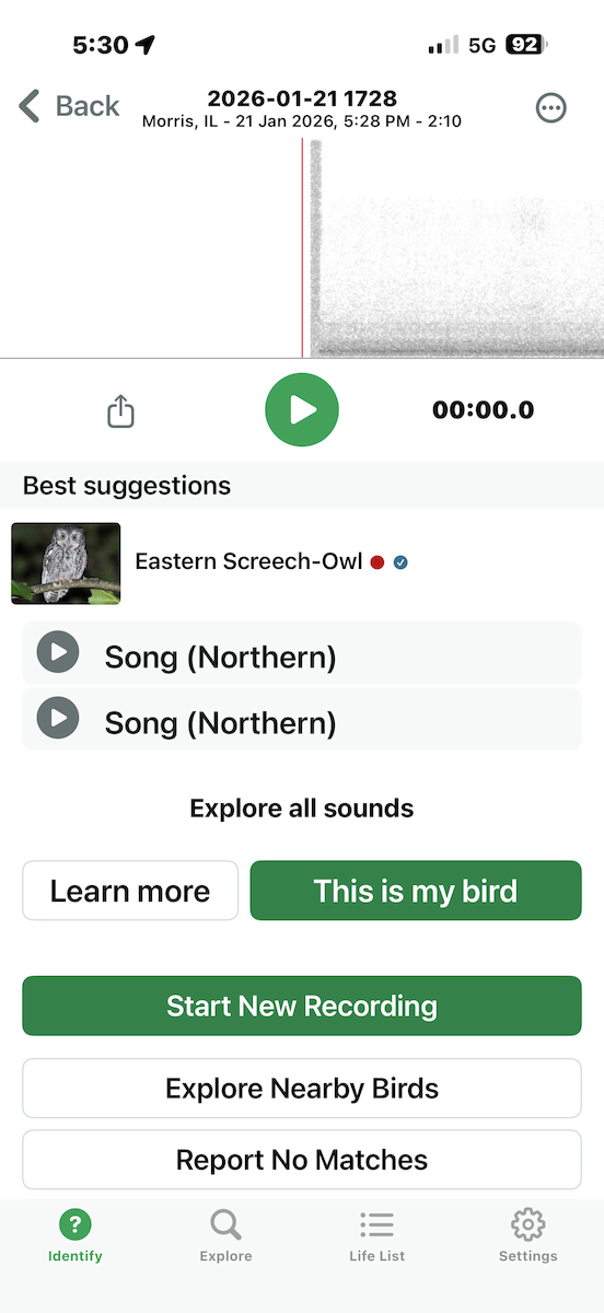 eBird Checklist - 21 Jan 2026 - 2600 Winterbottom Rd, Morris US-IL 41. ...